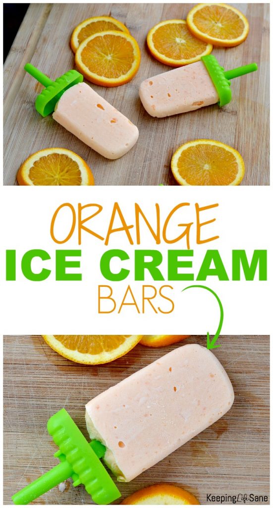 Homemade Orange Ice Cream Bars - Keeping Life Sane