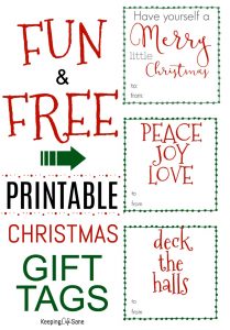 Fun Christmas Gift Tags to Print for FREE - Keeping Life Sane