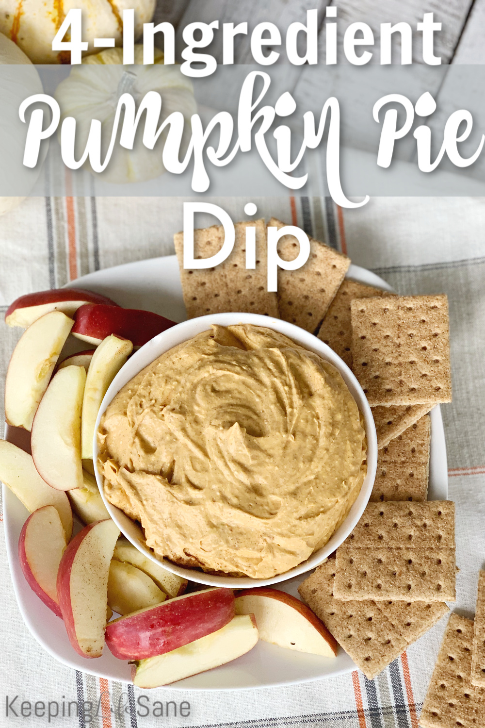 4-Ingredient Pumpkin Cream Cheese Dip Recipe - Keeping Life Sane